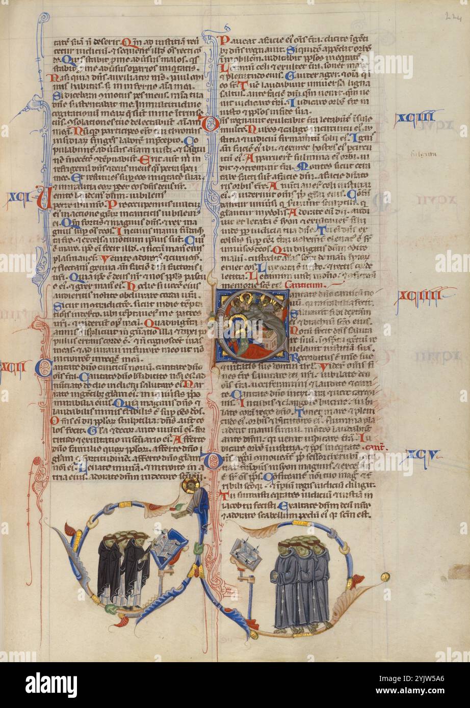 Initial C: The Nativity; Abbey Bible, about 1250-1262 Stock Photo - Alamy