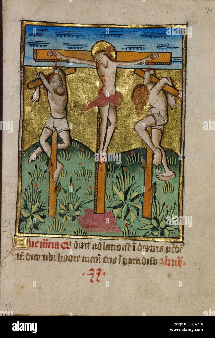 Christ Crucified between the Two Thieves; Illustrated Vita Christi ...