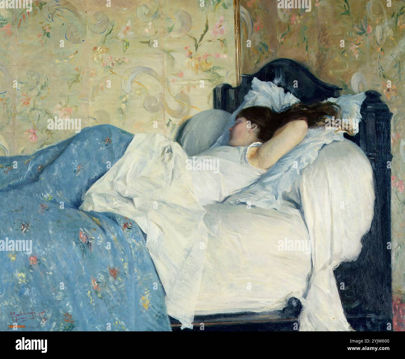 In Bed. Federico Zandomeneghi . 1878 Stock Photo - Alamy