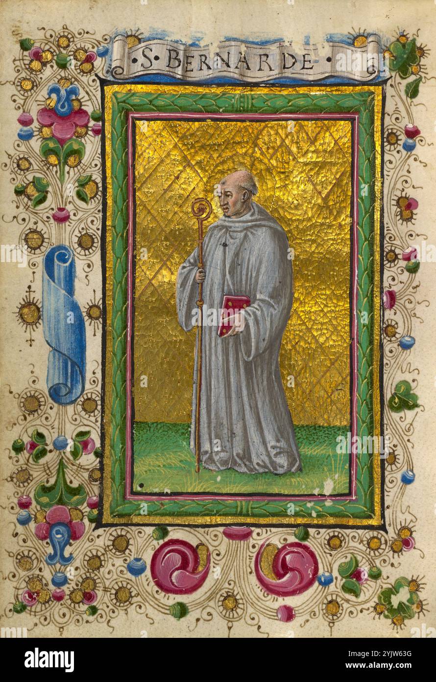 Saint Bernard; Gualenghi-d'Este Hours, about 1469. Additional Info ...