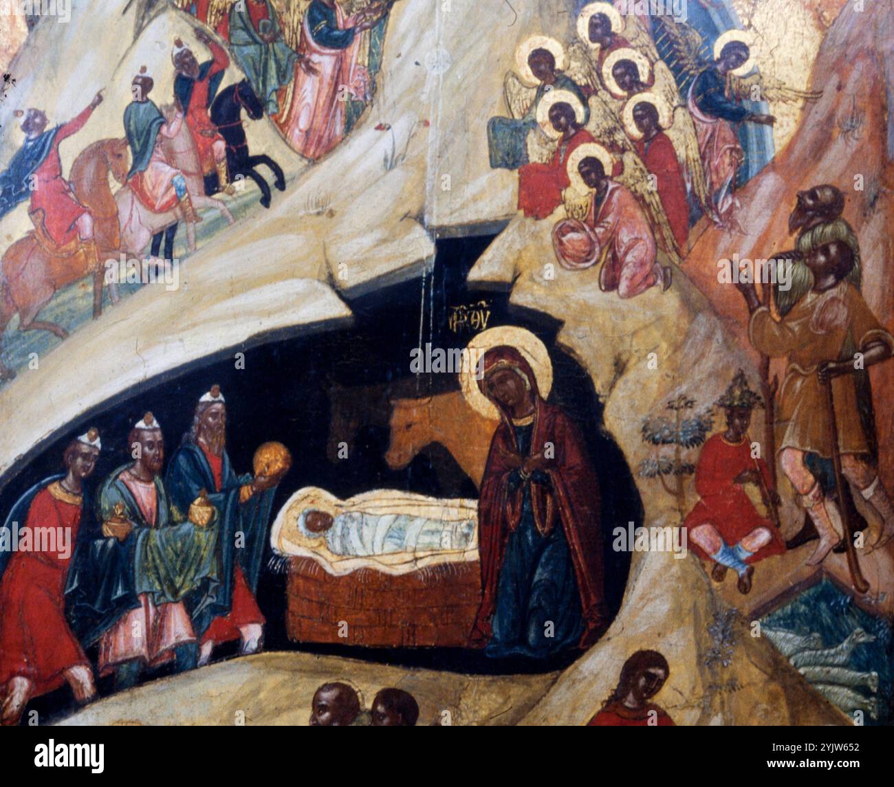 Nativity with Adoration of the Kings. Unknown Italian (Italo-Byzantine ...