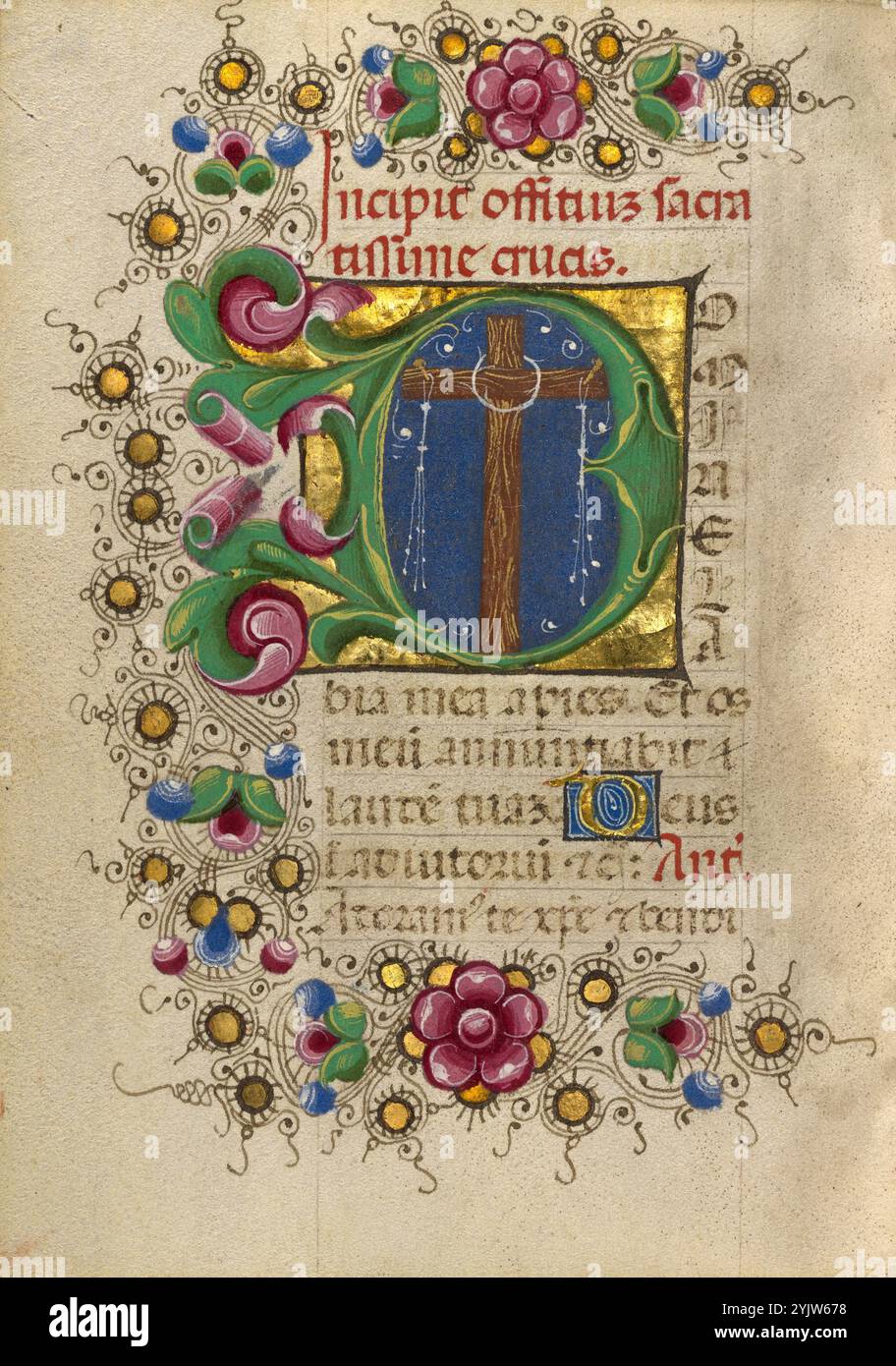 Initial D: The Cross; Gualenghi-d'Este Hours, about 1469. Additional ...