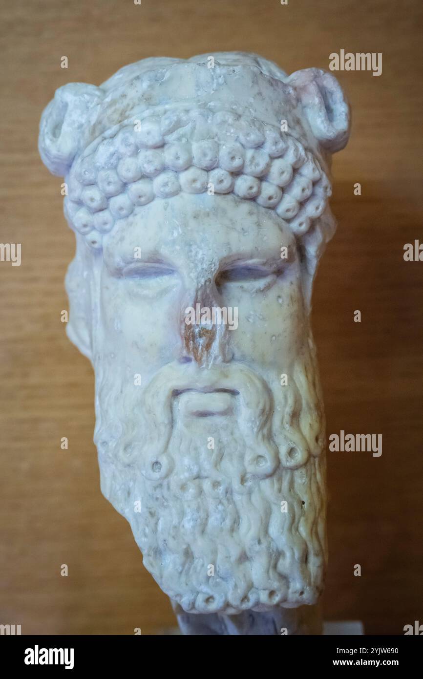 sculpture of Hermes, marble, Roman period, Simeon building, Huesca ...