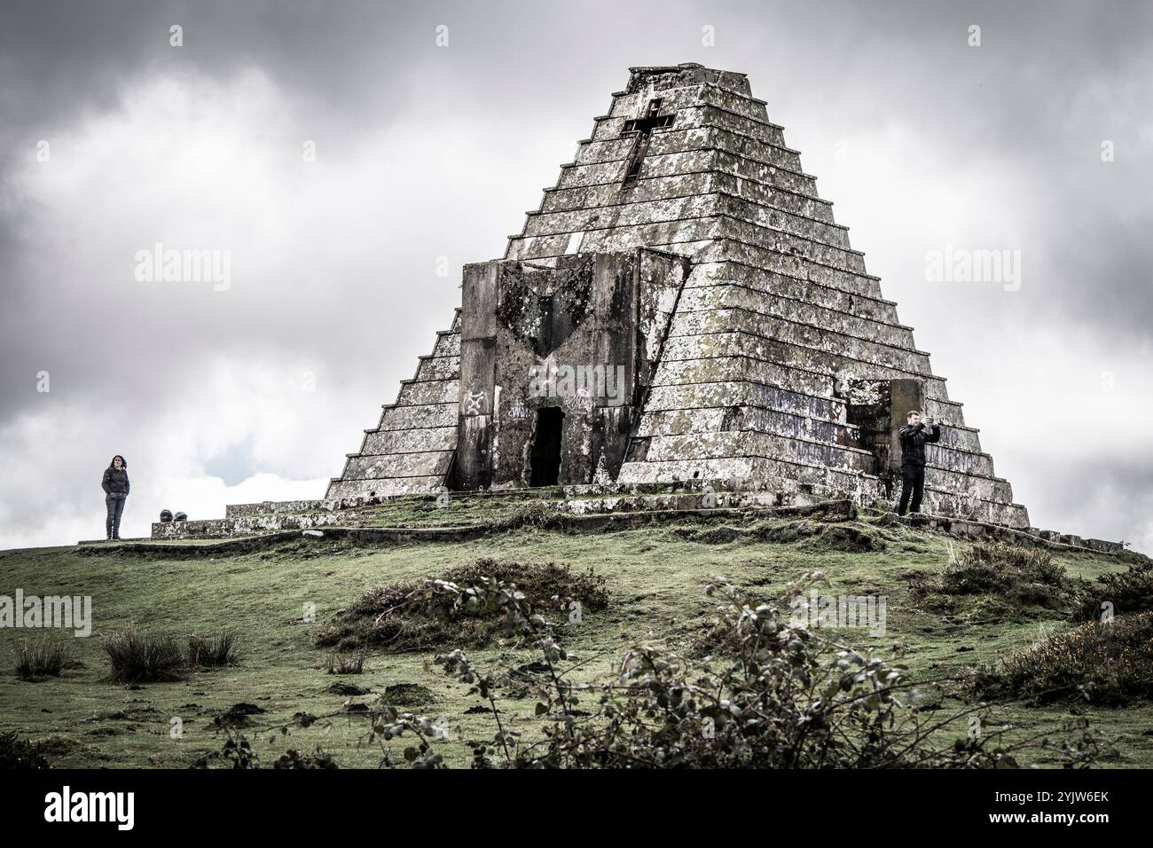 Pyramid of the Italians, 1937, mausoleum built by Francisco Franco ...