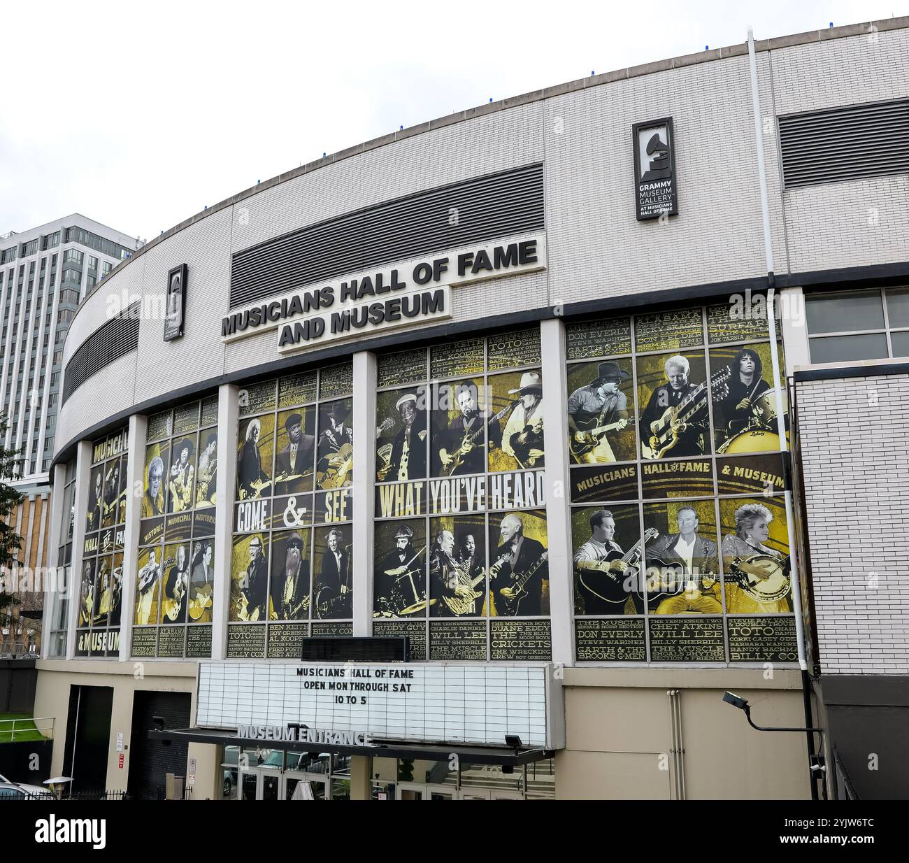 NASHVILLE, TN - 15 MAR 2024: Musicians Hall of Fame and Museum building ...