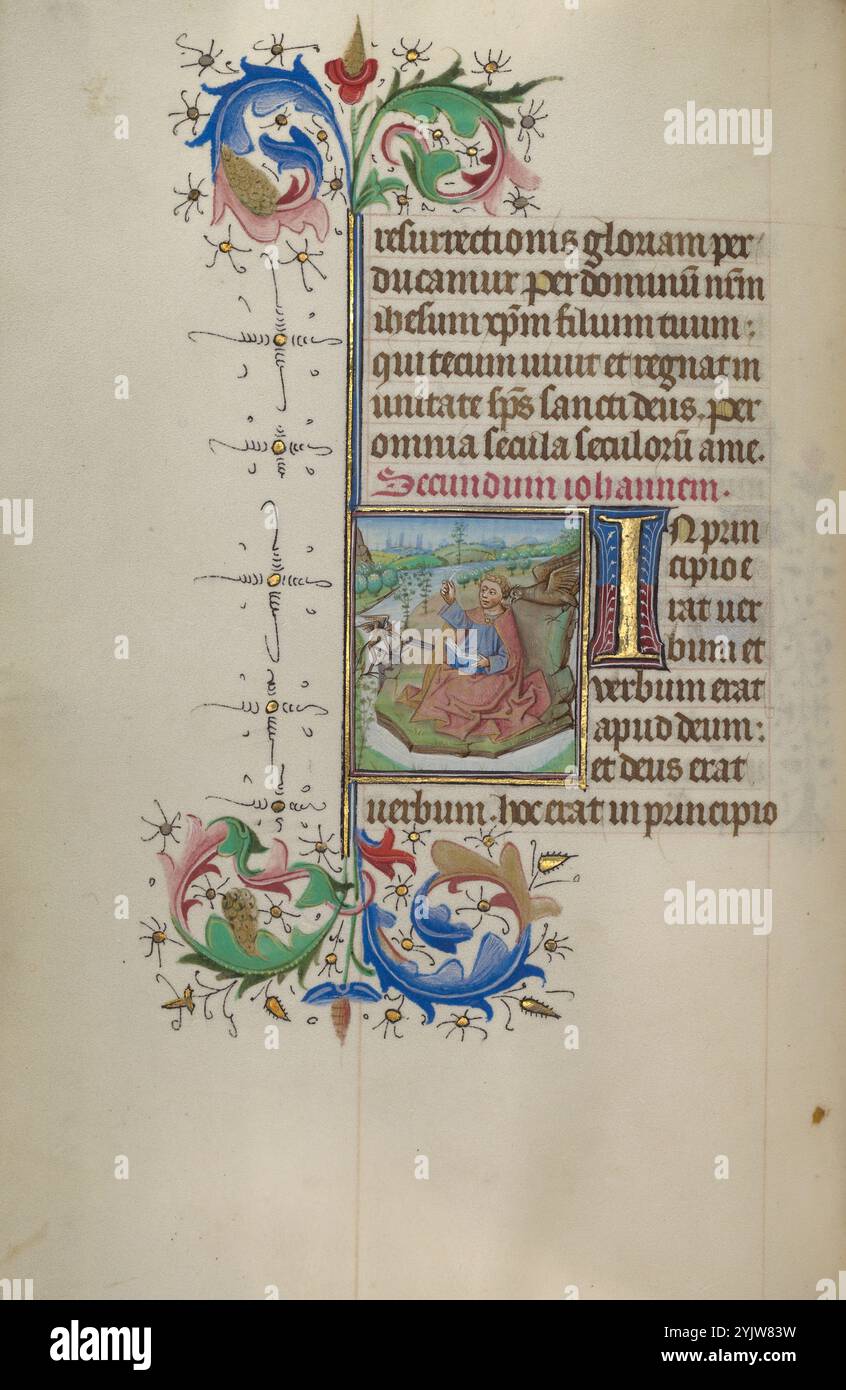 Saint John the Evangelist; Book of Hours, about 1450-1455. The saint ...