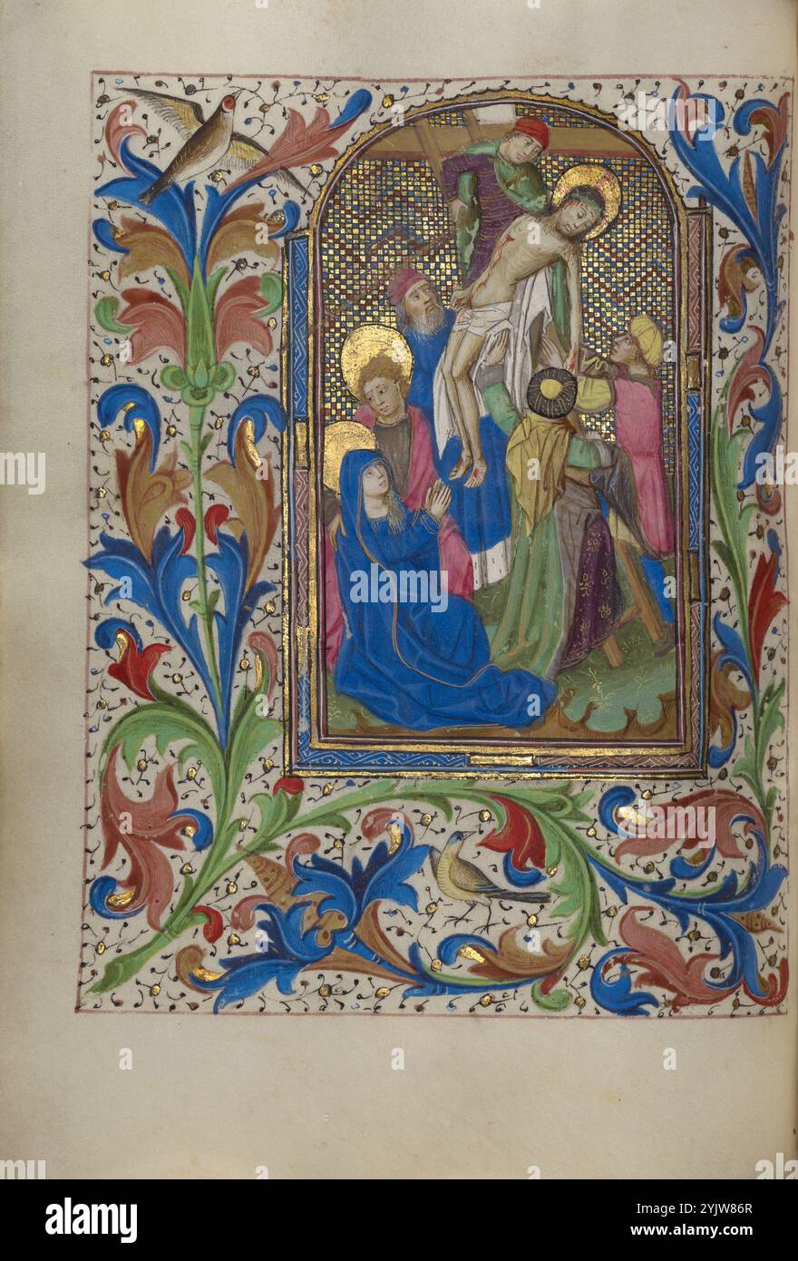 The Deposition; Book of Hours, about 1450-1455. The Virgin Mary holds ...