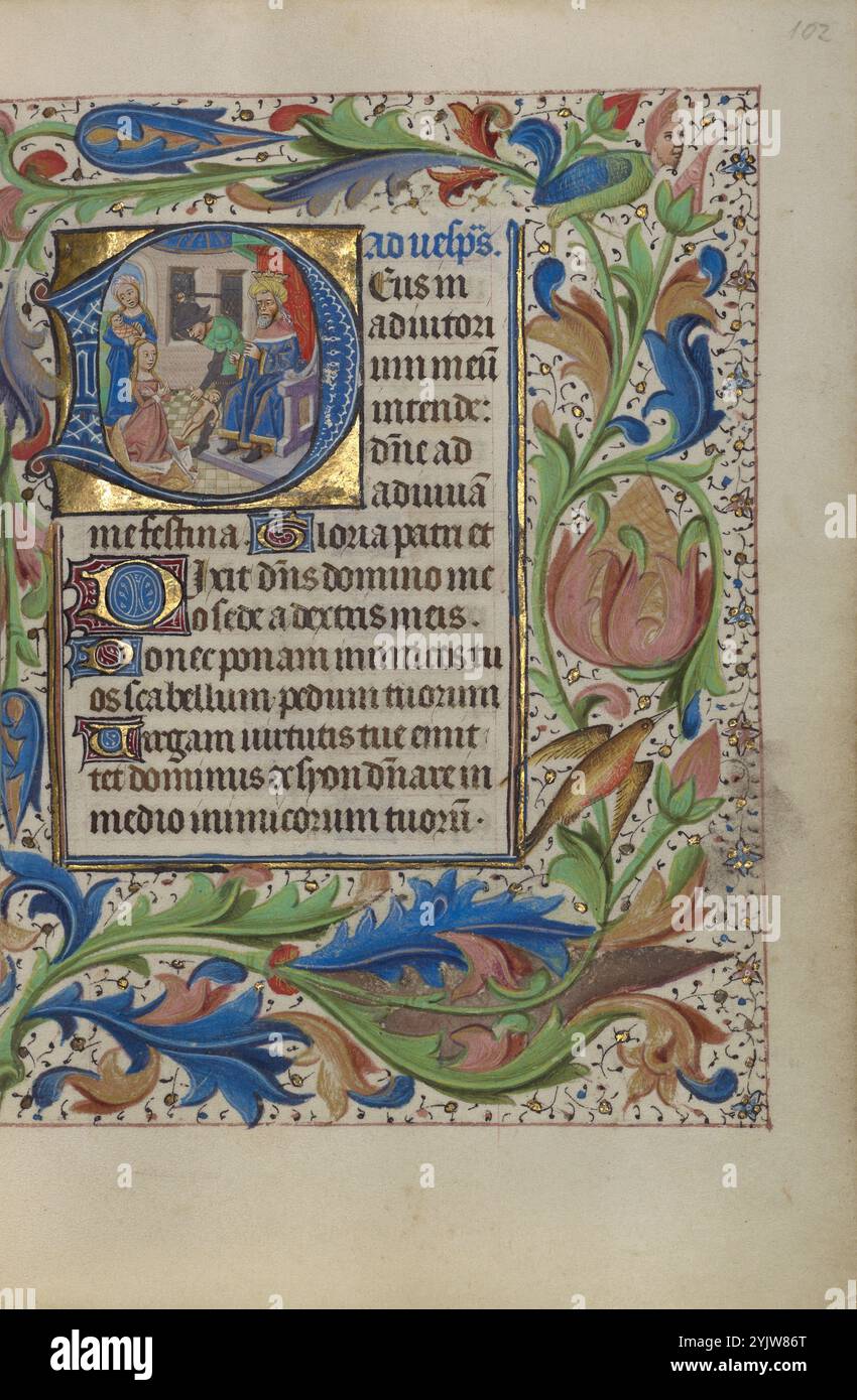 Initial D: The Judgement of Solomon; Book of Hours, about 1450-1455.The ...