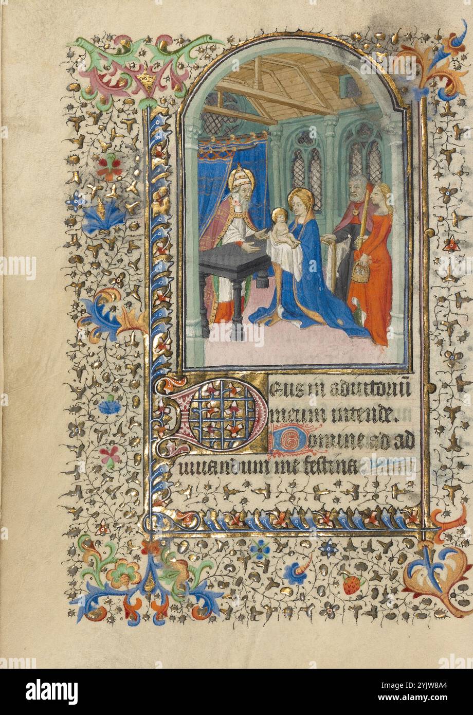 The Presentation in the Temple; Book of Hours, about 1420-1430 Stock ...