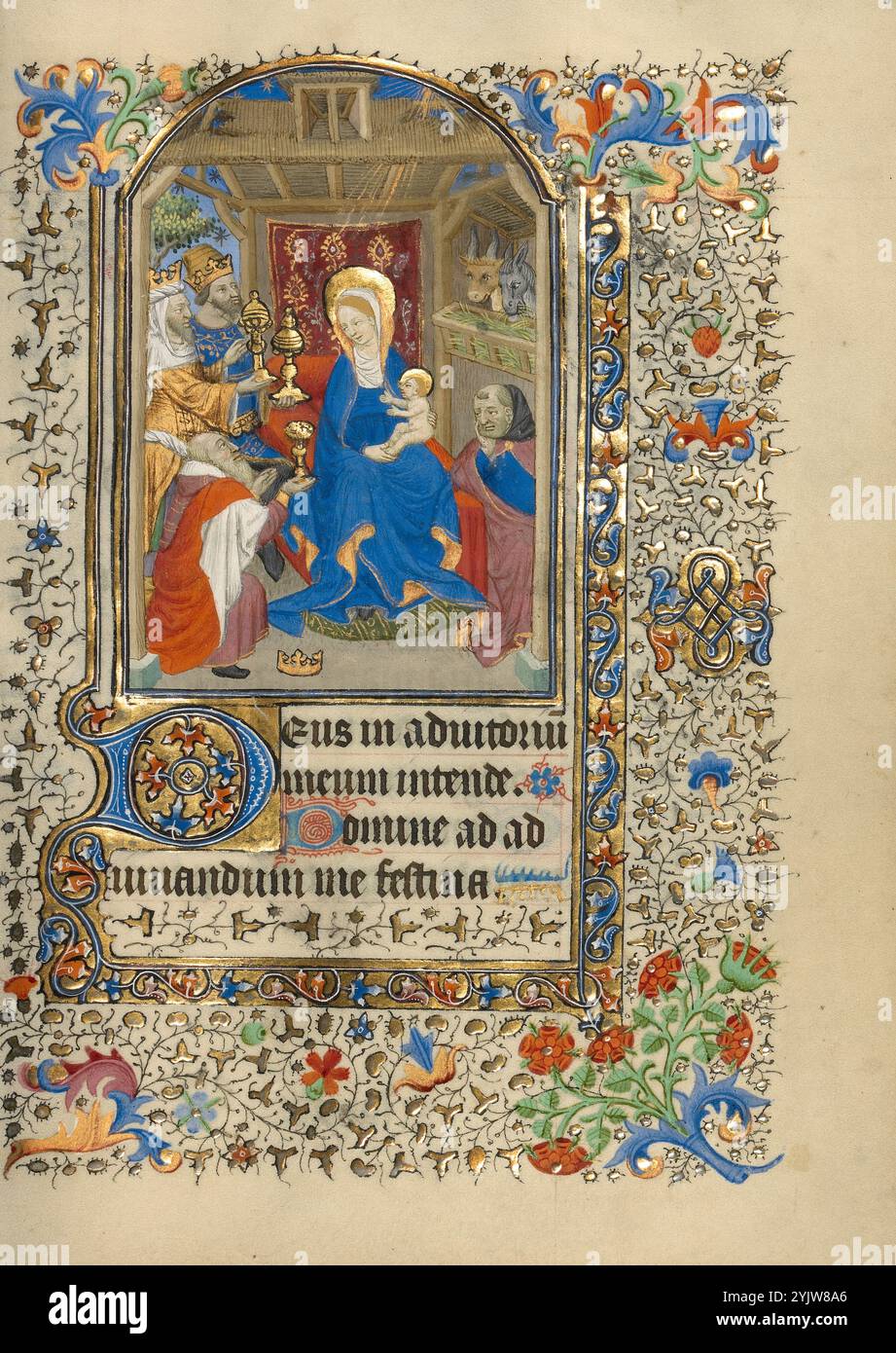 The Adoration of the Magi; Book of Hours, about 1420-1430 Stock Photo ...