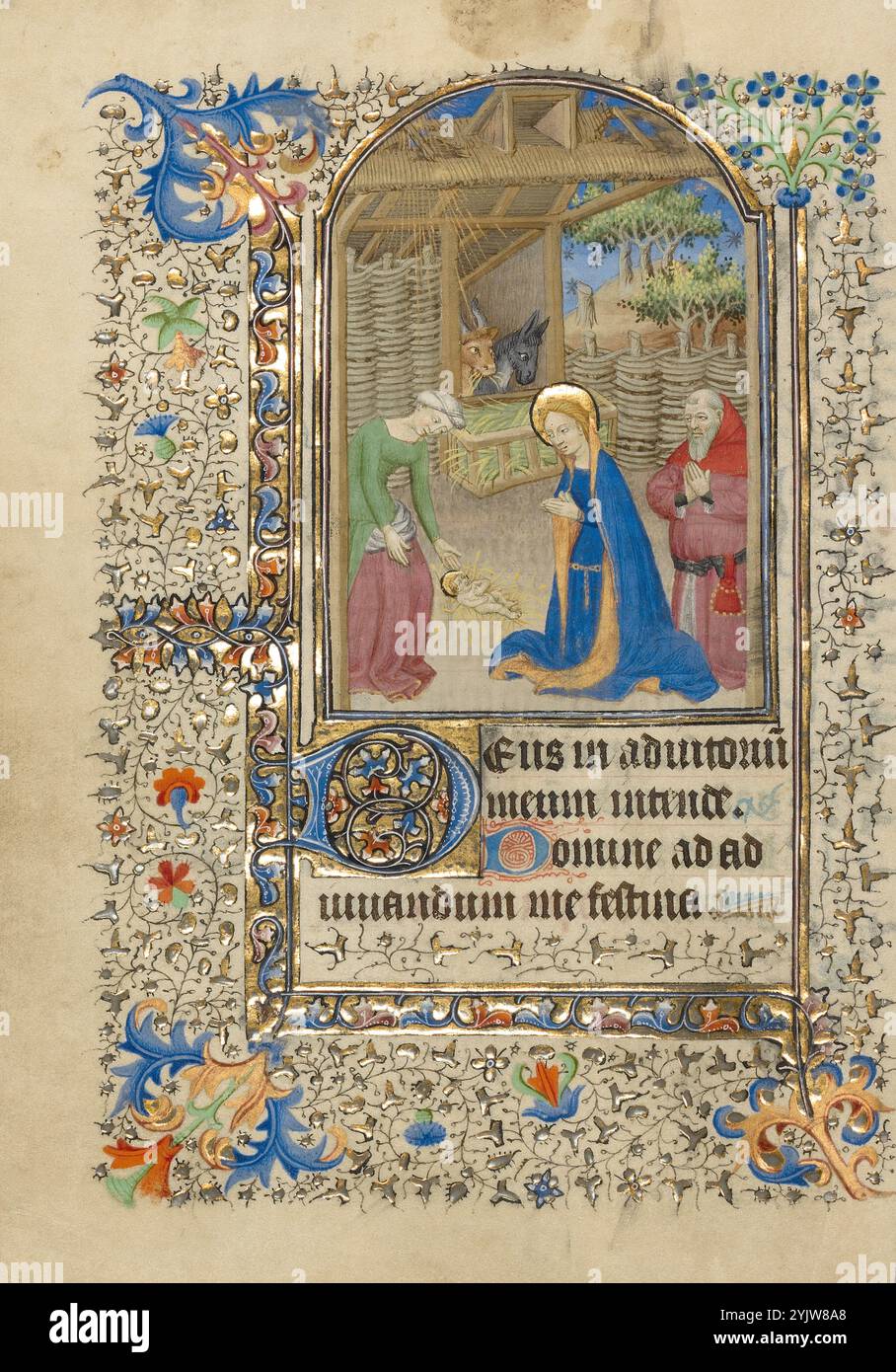 The Nativity; Book of Hours, about 1420-1430 Stock Photo - Alamy