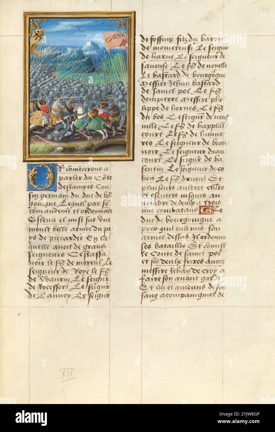 The Battle at the Bridge over the River Scheldt; Livre des faits de ...