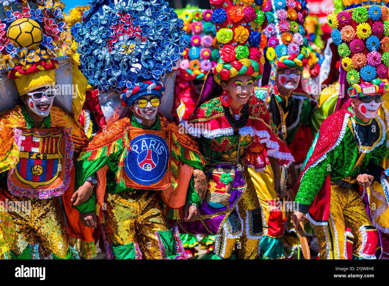 Colorful dancers during carnaval parade hi-res stock photography and ...