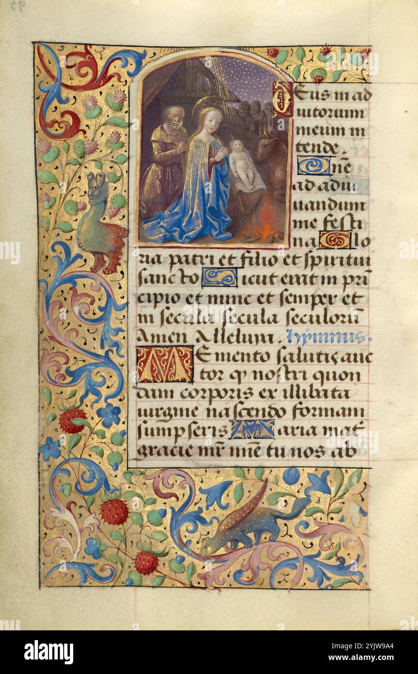 Nativity; Poncher Hours, about 1500 Stock Photo - Alamy