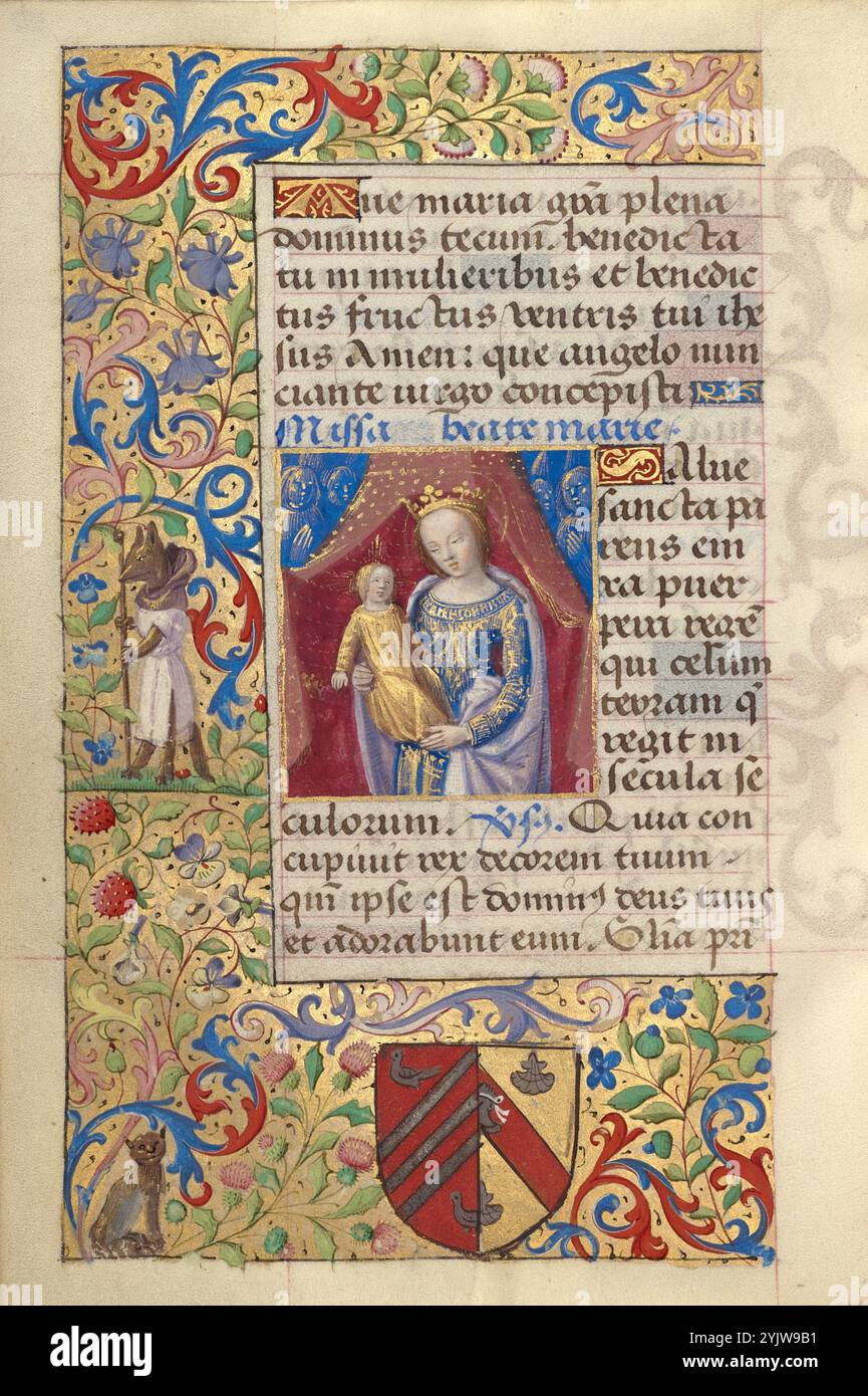 The Virgin and Child; Poncher Hours, about 1500 Stock Photo - Alamy