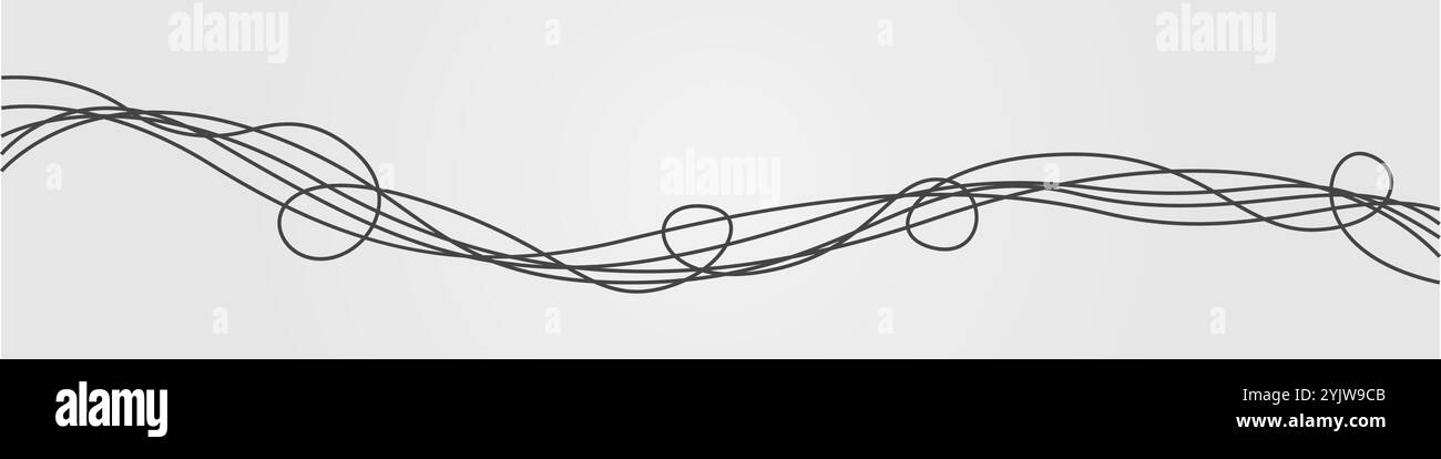 Abstract background with wavy lines. Loop lines vector. Linear ...