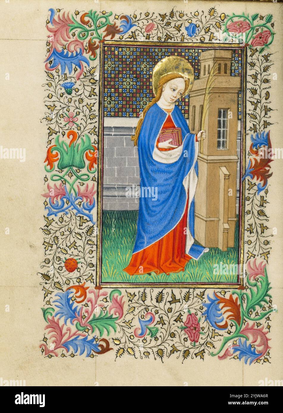 Saint Barbara; Book of Hours, about 1430-1440. According to legend ...