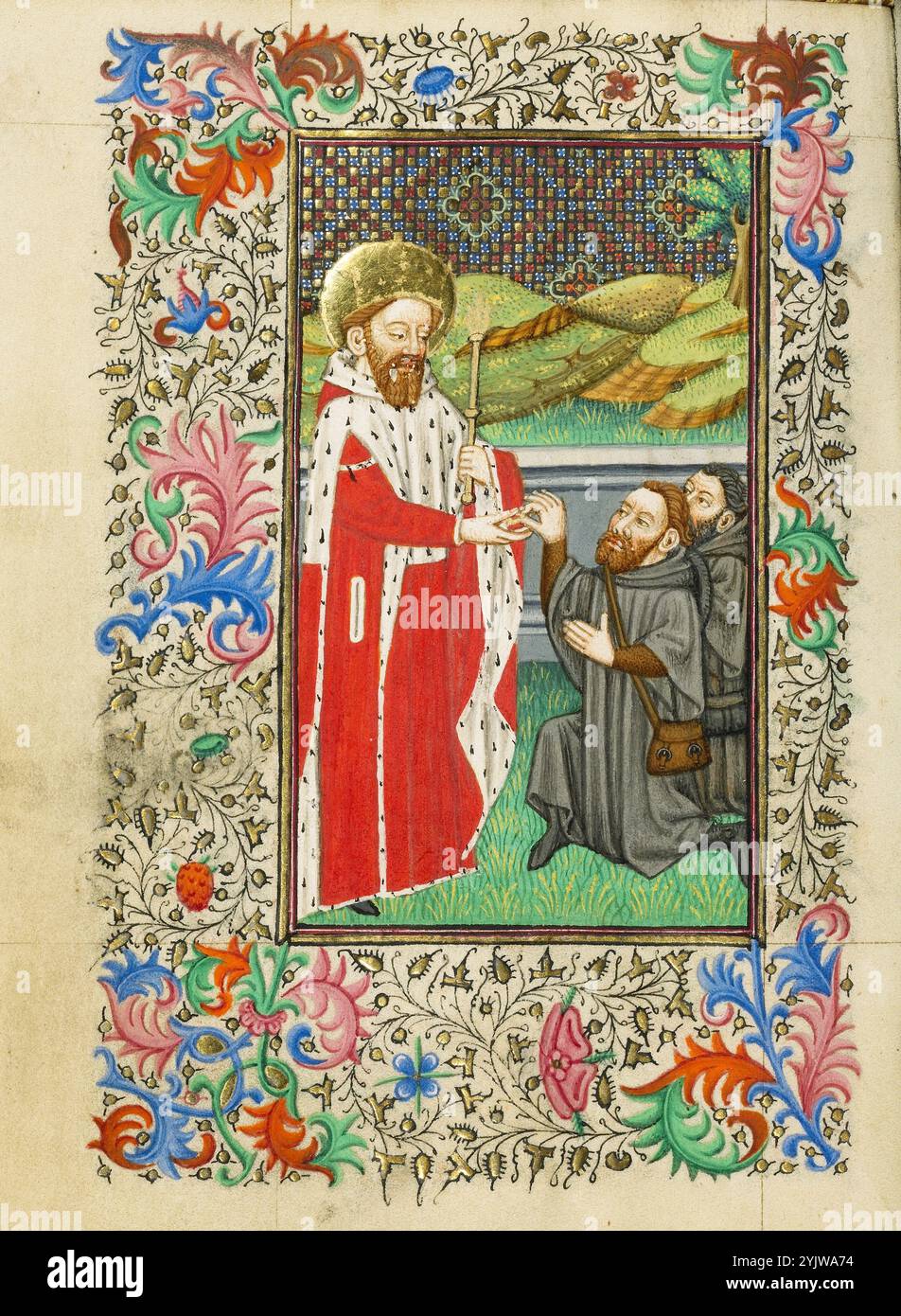 Saint Edward the Confessor; Book of Hours, about 1430-1440. Medieval ...