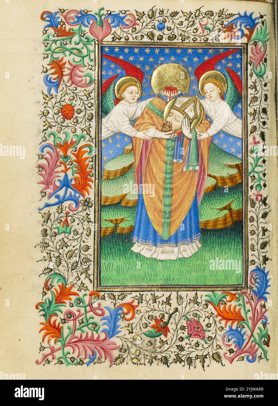 Saint Denis Holding His Head; Book of Hours, about 1430-1440 ...