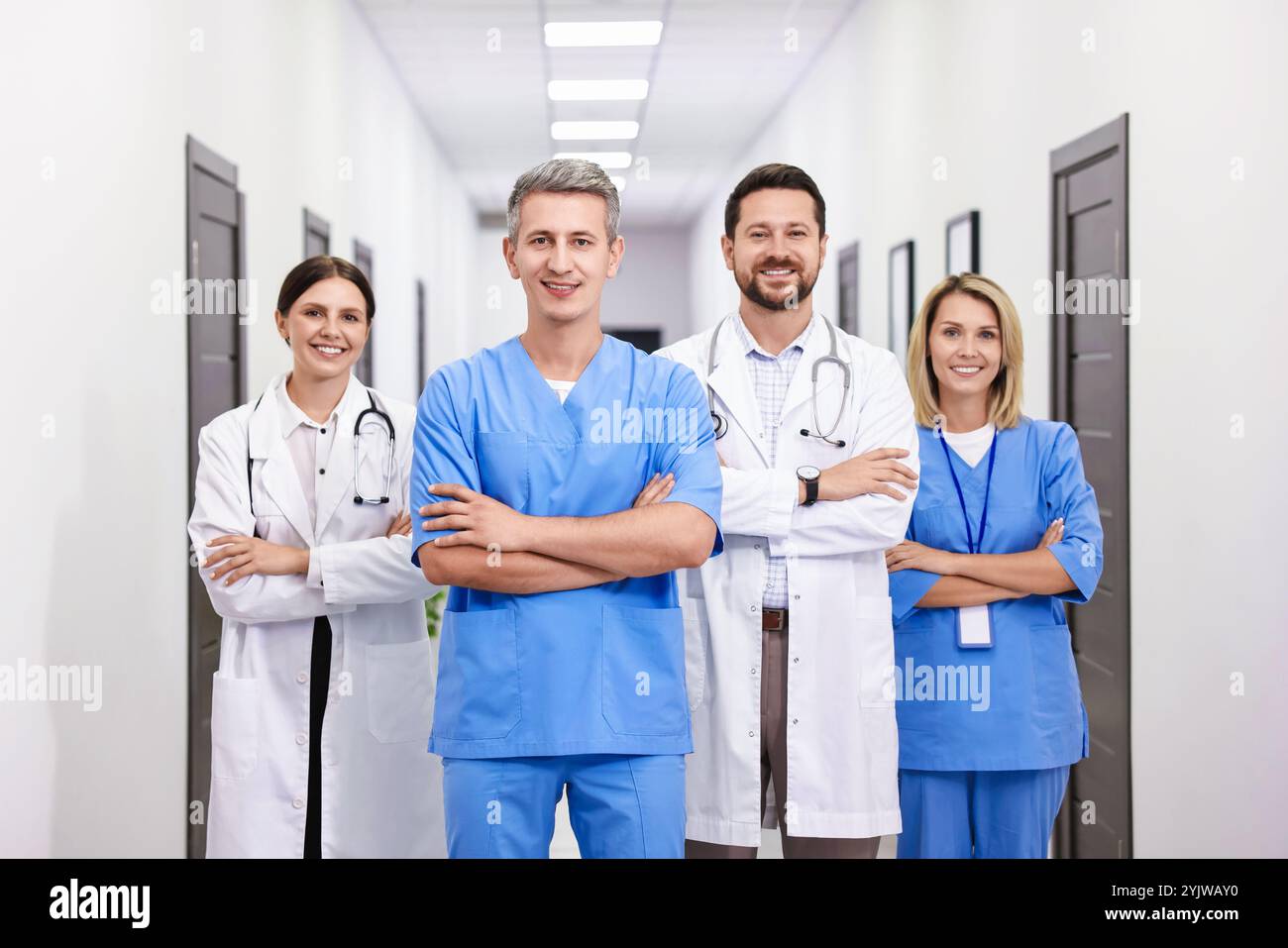 Group portrait of assistant staff hi-res stock photography and images ...