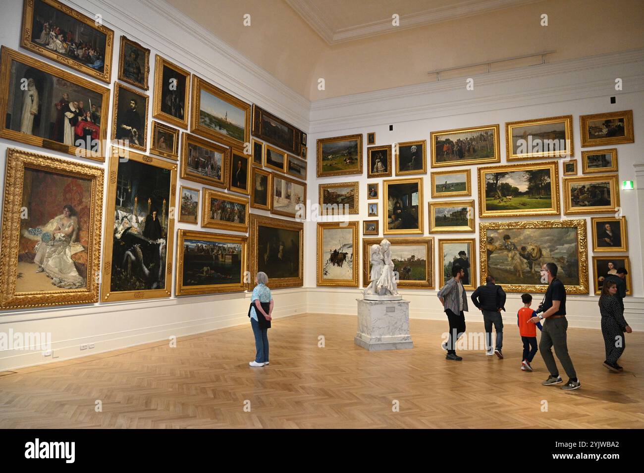 Rome, Italy - November 1, 2024: Visitors in National Gallery of Modern ...