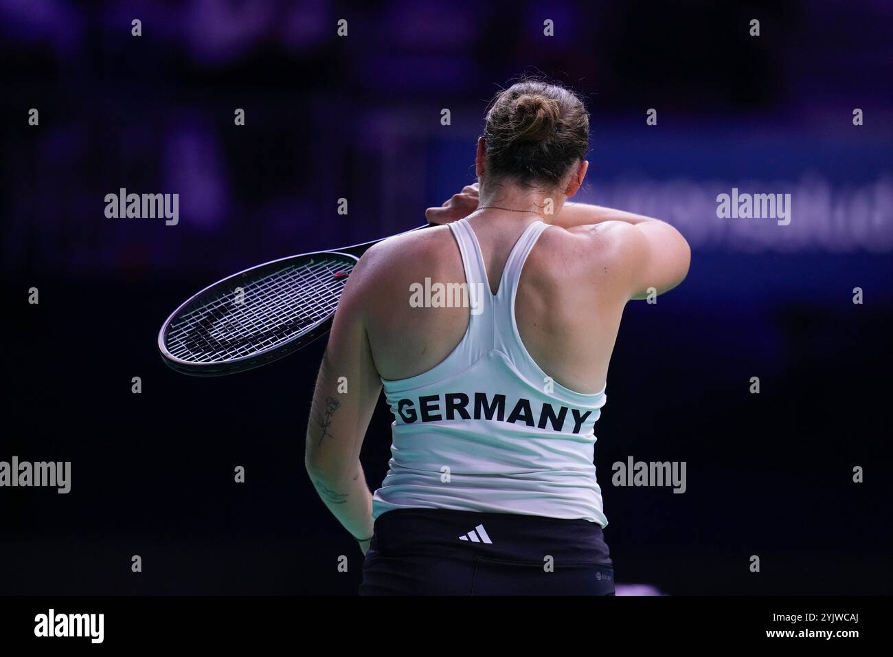 Germany's Jule Niemeier during the Billie Jean King Cup Finals against Emma Raducanu of Britain ...