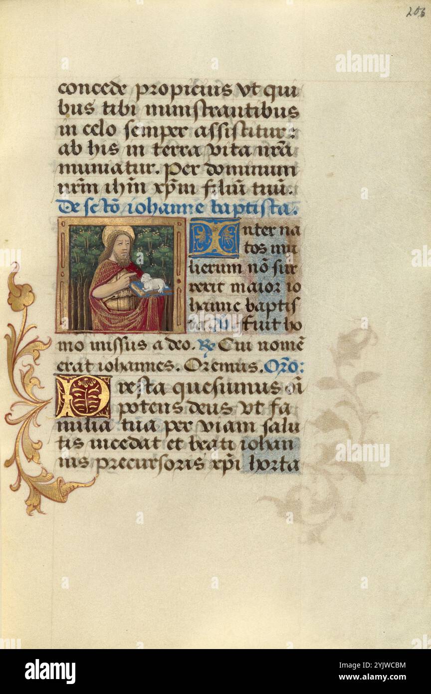 John the Baptist; Poncher Hours, about 1500 Stock Photo - Alamy