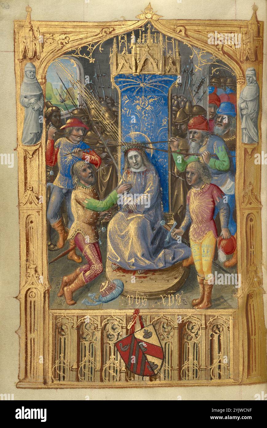 Mocking of Christ; Poncher Hours, about 1500 Stock Photo - Alamy
