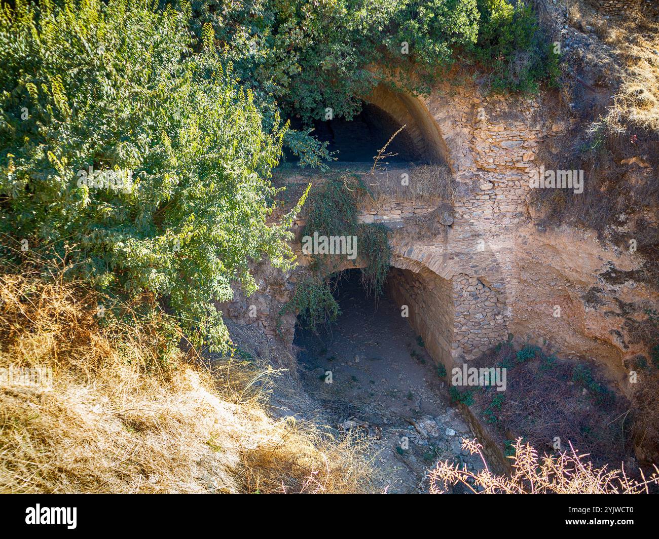 Ruins of the ancient city of Nysa in Aydın, Turkey, featuring remnants ...