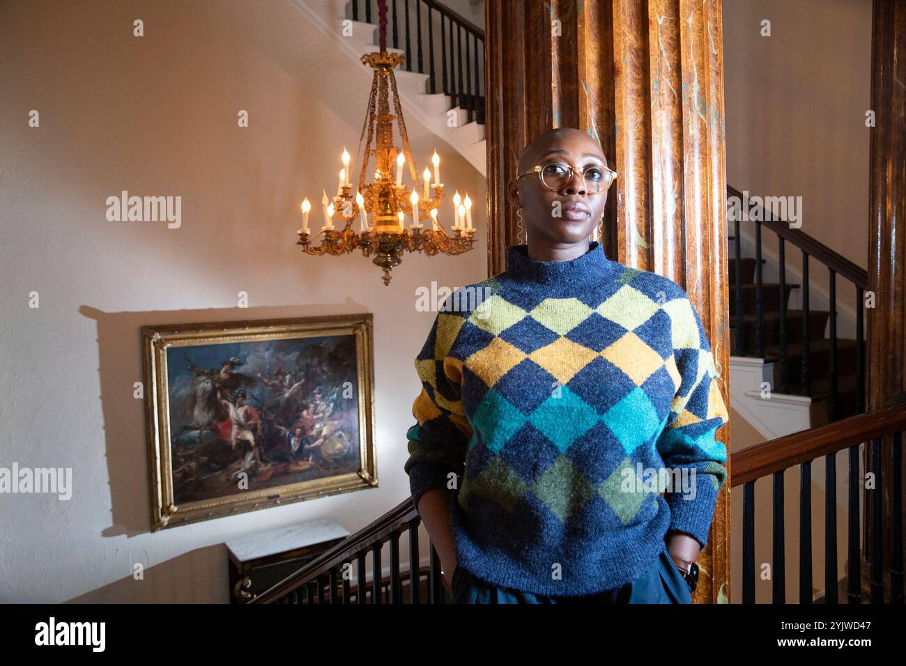 Writer Pemi Aguda poses for a photo at Athenaeum on Washington Square ...