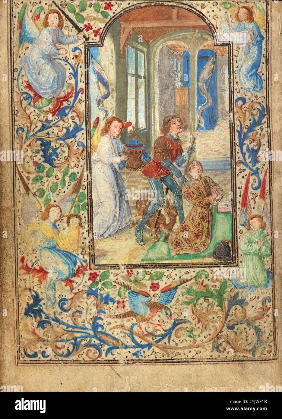 Charles the Bold Presented by Saint George; Prayer Book of Charles the ...