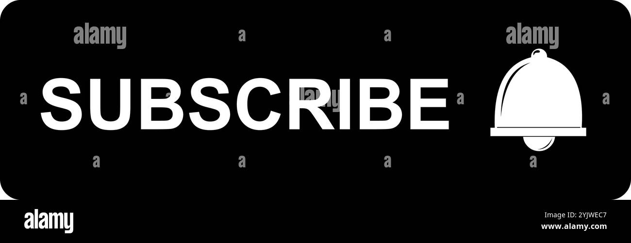 vector illustration black and white icon button subscribe Stock Vector ...