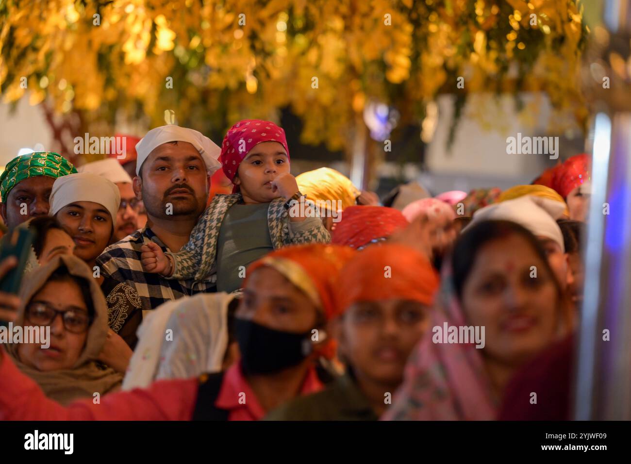NEW DELHI, INDIA - NOVEMBER 15: Devotees seen on the occasion of 555th Guru Nanak Jayanti at ...