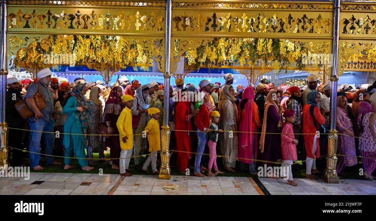 NEW DELHI, INDIA - NOVEMBER 15: Devotees seen on the occasion of 555th Guru Nanak Jayanti at ...