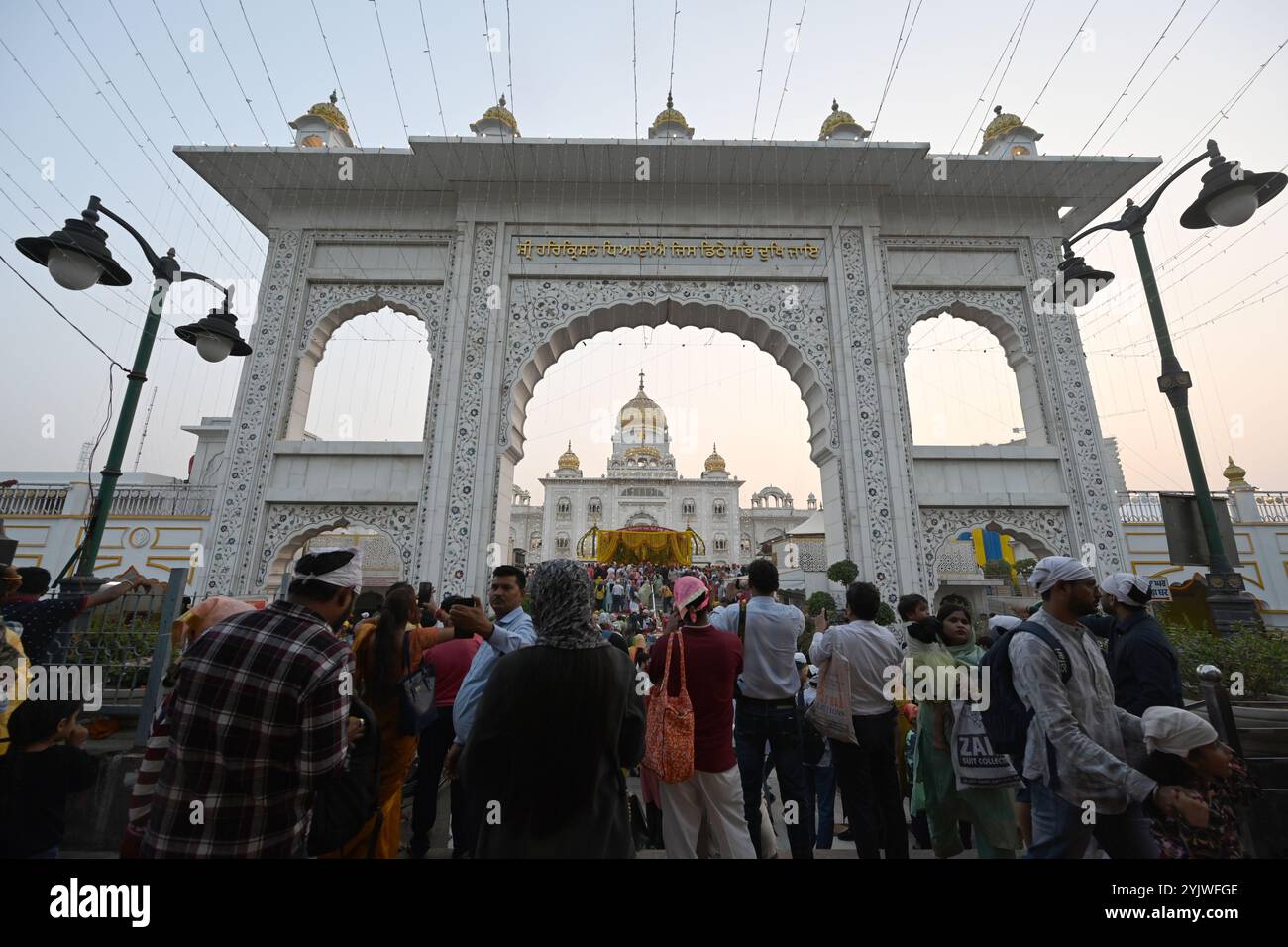NEW DELHI, INDIA - NOVEMBER 15: Devotees visit Bangla Sahib Gurudwara on the occasion of ...