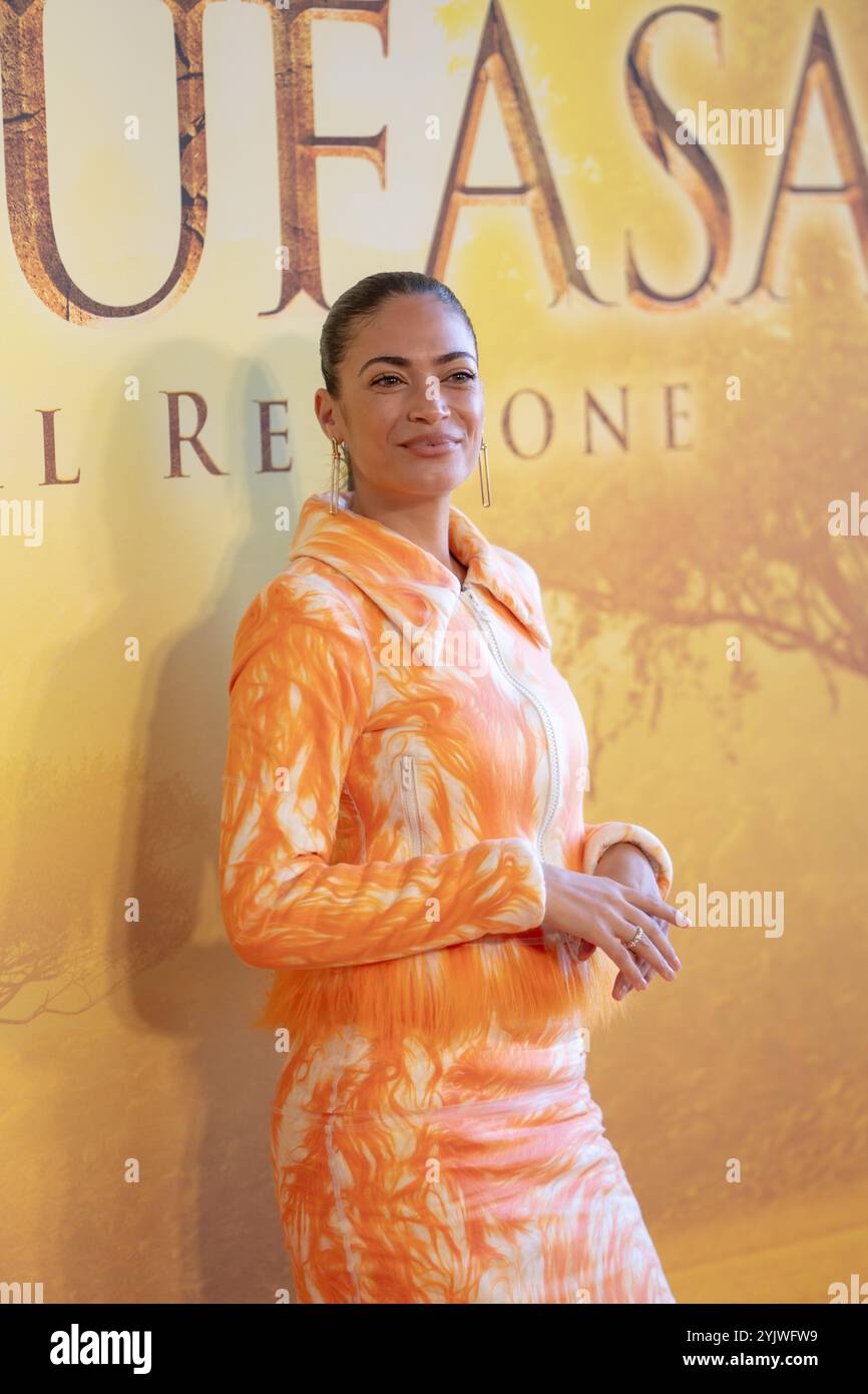 Rome, Italy. 15th Nov, 2024. Singer Elodie attends the ''Mufasa: The ...