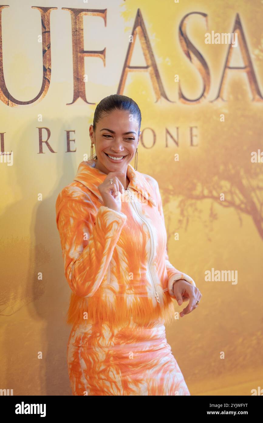 Rome, Italy. 15th Nov, 2024. Singer Elodie attends the ''Mufasa: The ...