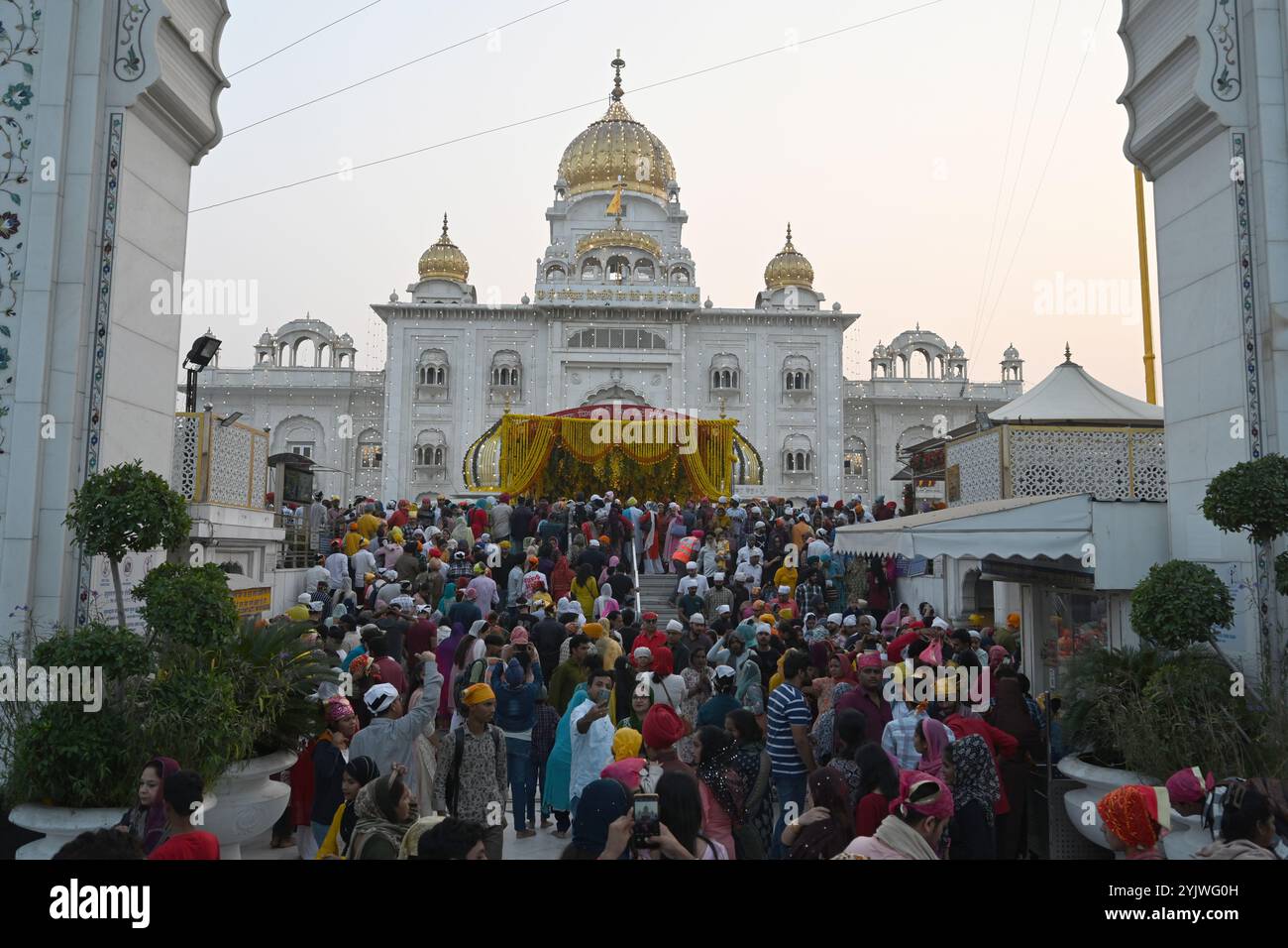 NEW DELHI, INDIA - NOVEMBER 15: Devotees visit Bangla Sahib Gurudwara on the occasion of ...