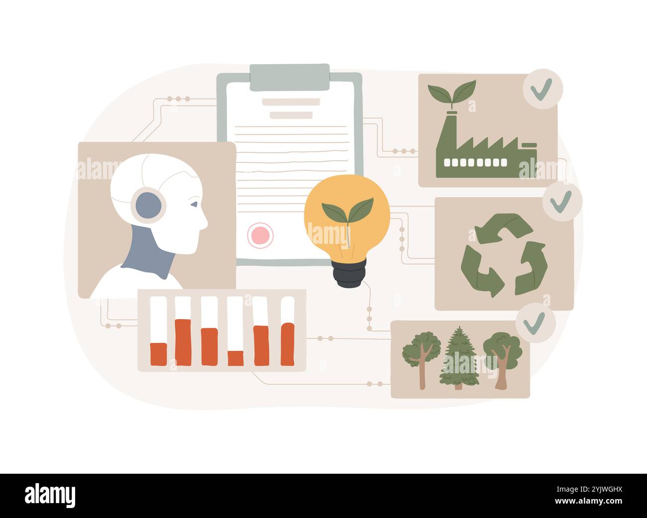 AI-Streamlined Environmental Compliance abstract concept vector ...