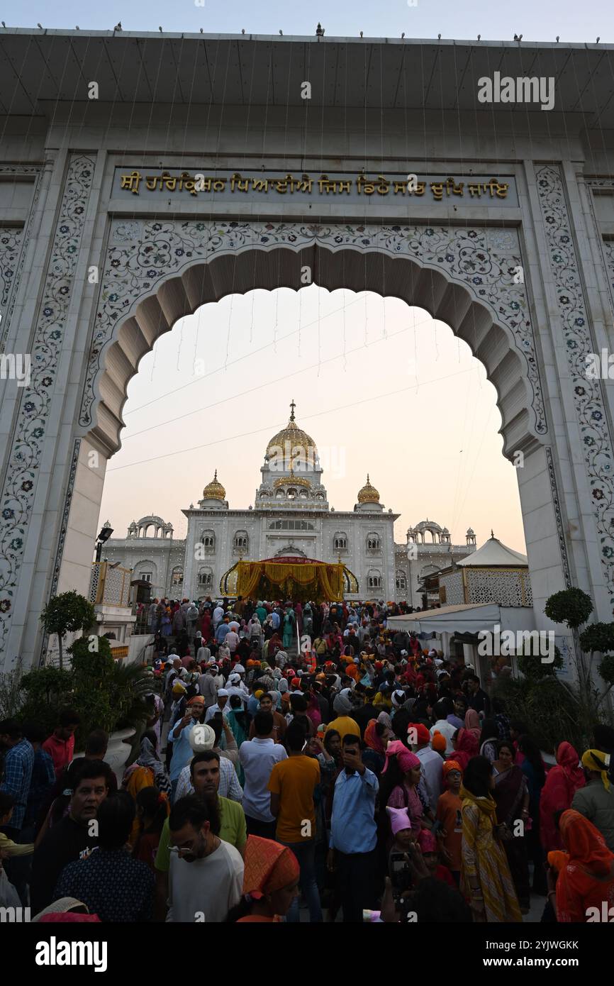 NEW DELHI, INDIA - NOVEMBER 15: Devotees visit Bangla Sahib Gurudwara on the occasion of ...