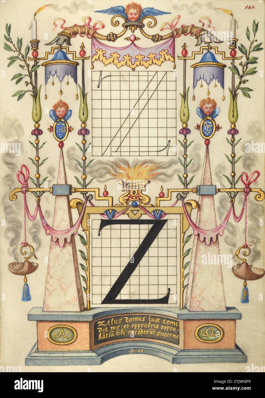 Guide for Constructing the Letter Z; Mira calligraphiae monumenta ...