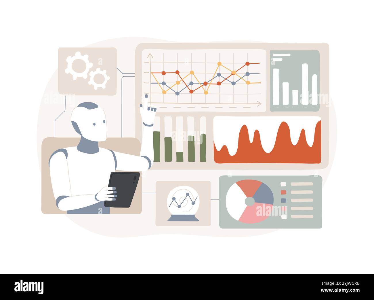 AI-Supported Predictive Modeling abstract concept vector illustration ... AI-Supported Predictive Modeling abstract concept vector illustration ...