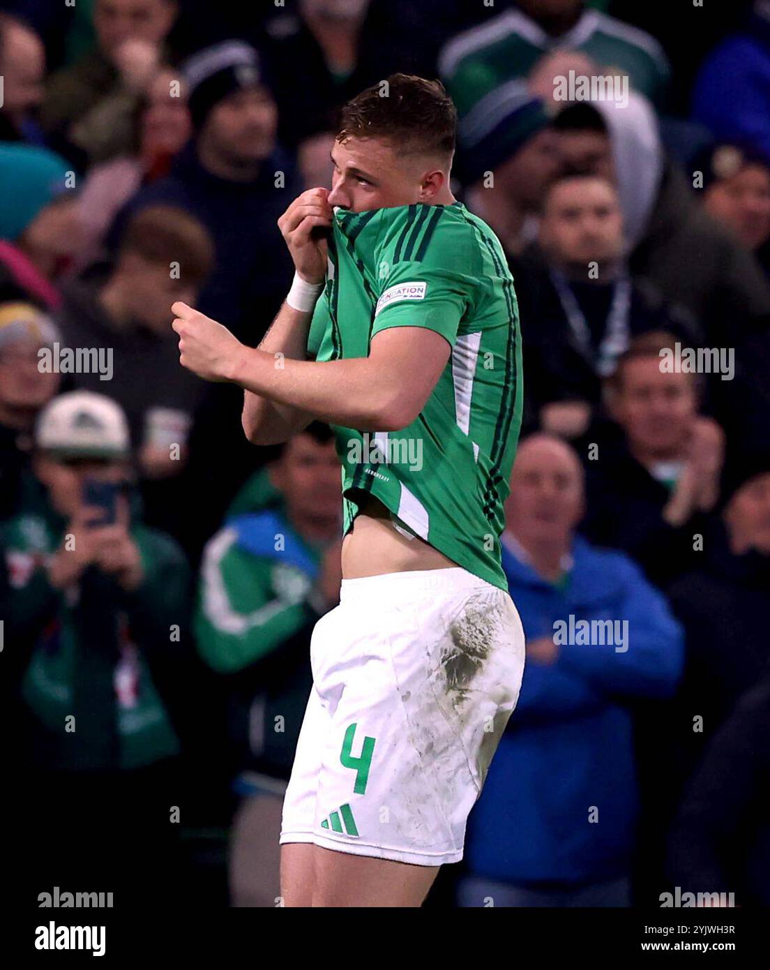 Northern Ireland’s Daniel Ballard celebrates scoring their side's first ...