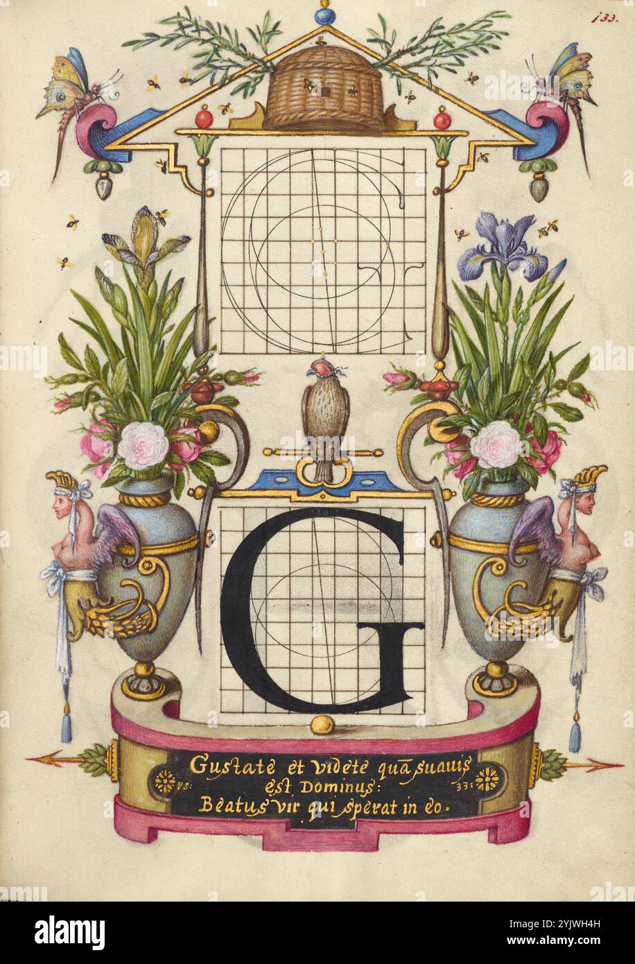 Guide for Constructing the Letter G; Mira calligraphiae monumenta ...