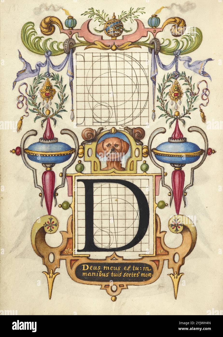 Guide for Constructing the Letter D; Mira calligraphiae monumenta ...