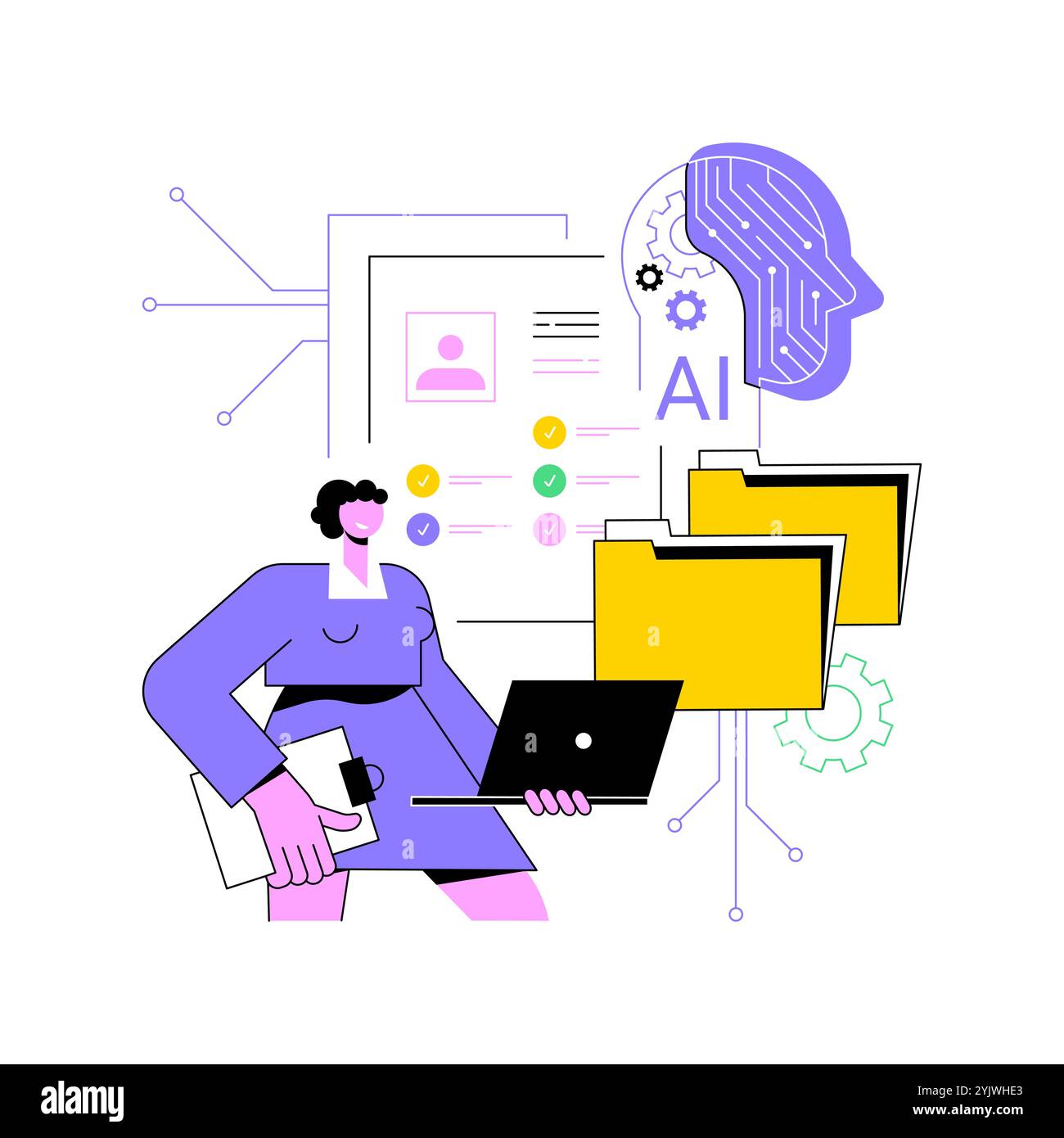 AI-Powered Onboarding Process abstract concept vector illustration ...
