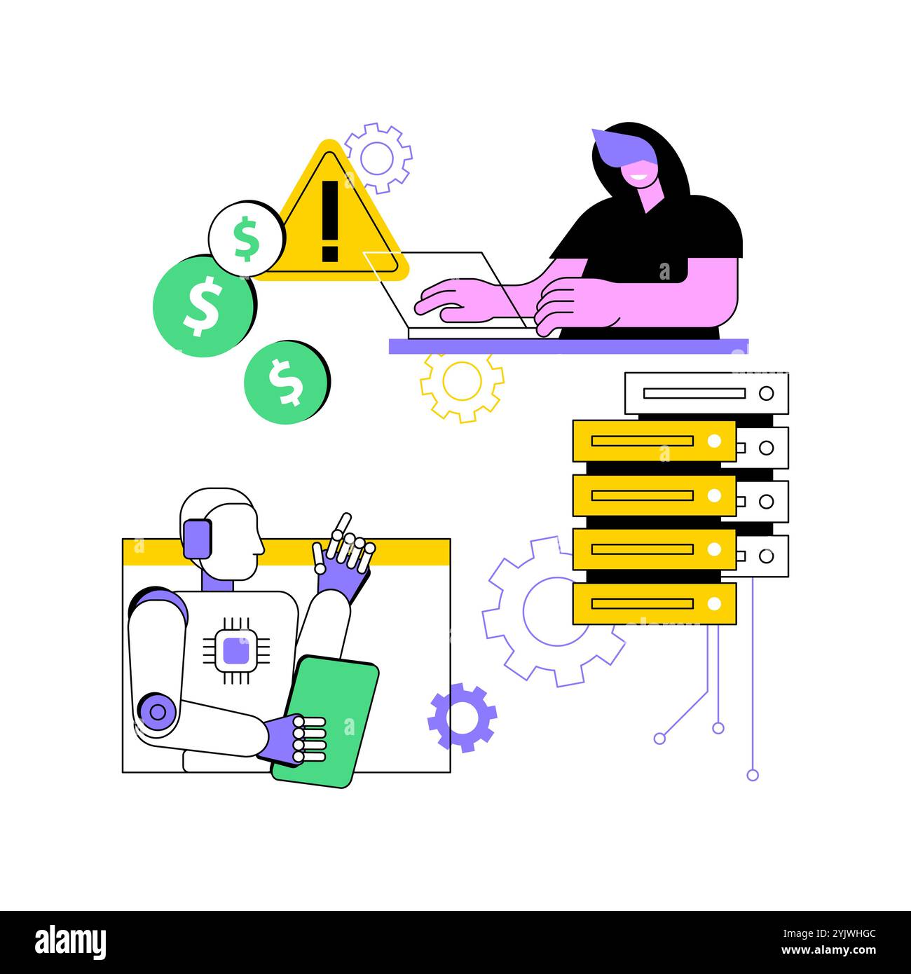 Ai Powered Fraud Detection Abstract Concept Vector Illustration Stock Vector Image And Art Alamy