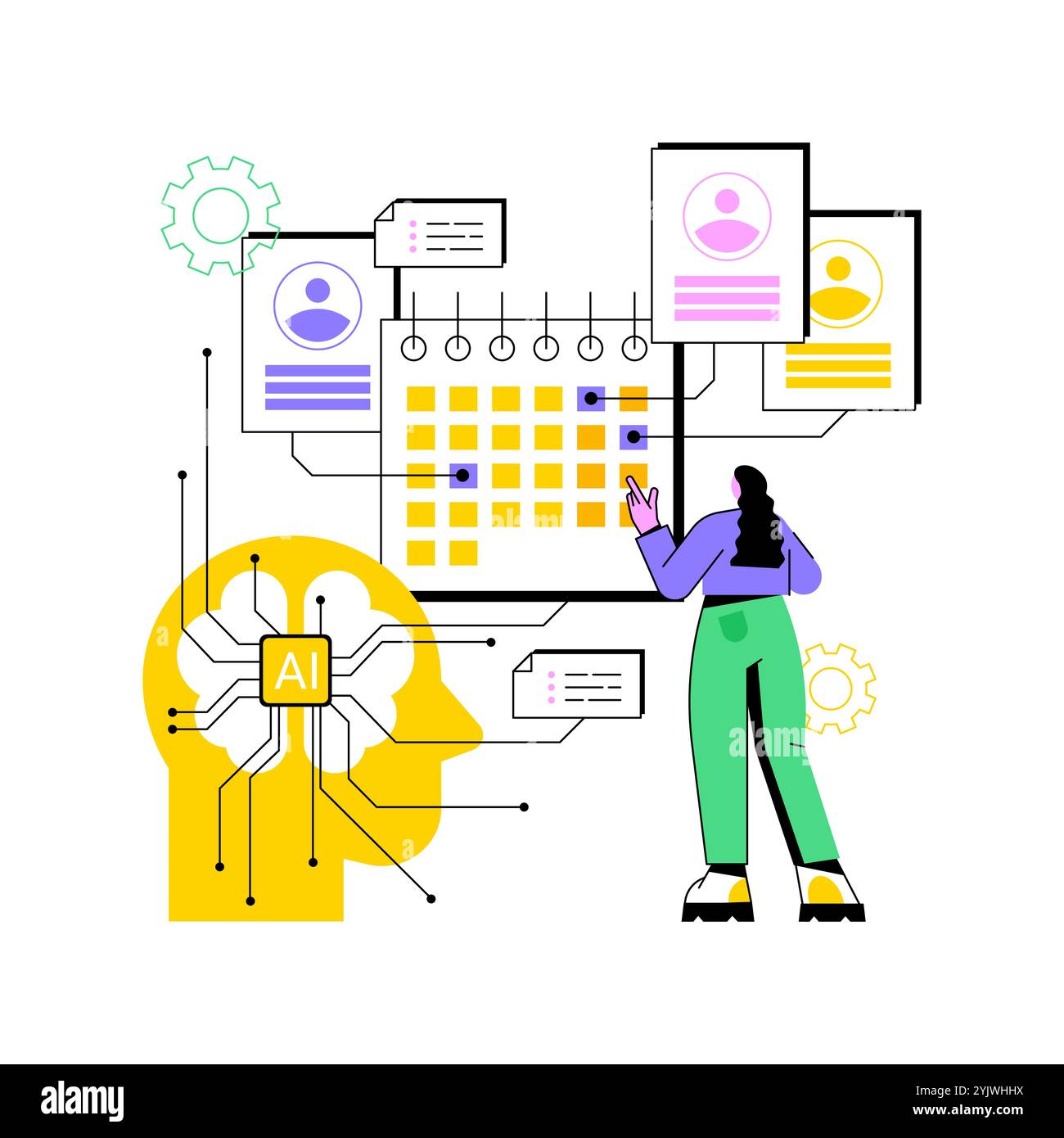 Workforce scheduling Stock Vector Images - Alamy