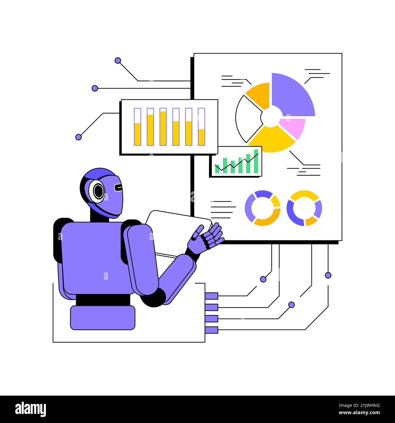 AI-Enhanced Compliance and Regulatory Reporting abstract concept vector ...