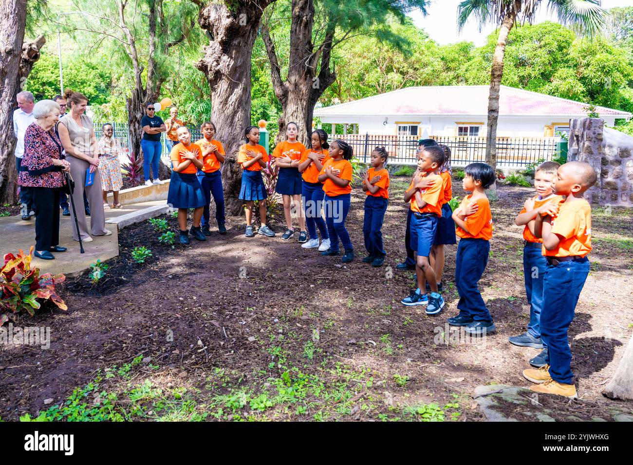 The Bottom, Saba. 15th Nov, 2024. Princess Beatrix during a visit to ...